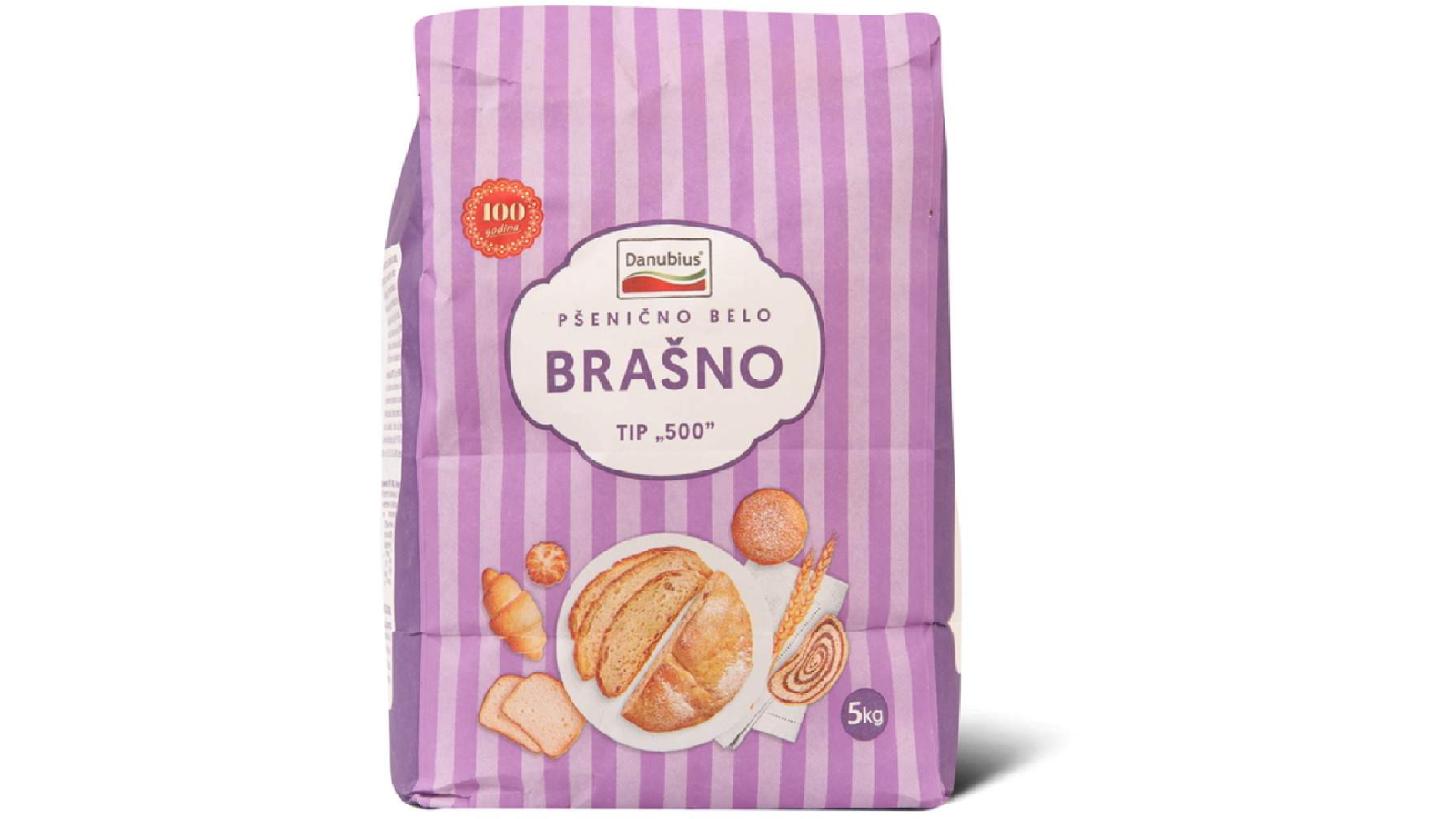 Brašno DANUBIUS pšenično belo T-500 5kg - Cenoteka