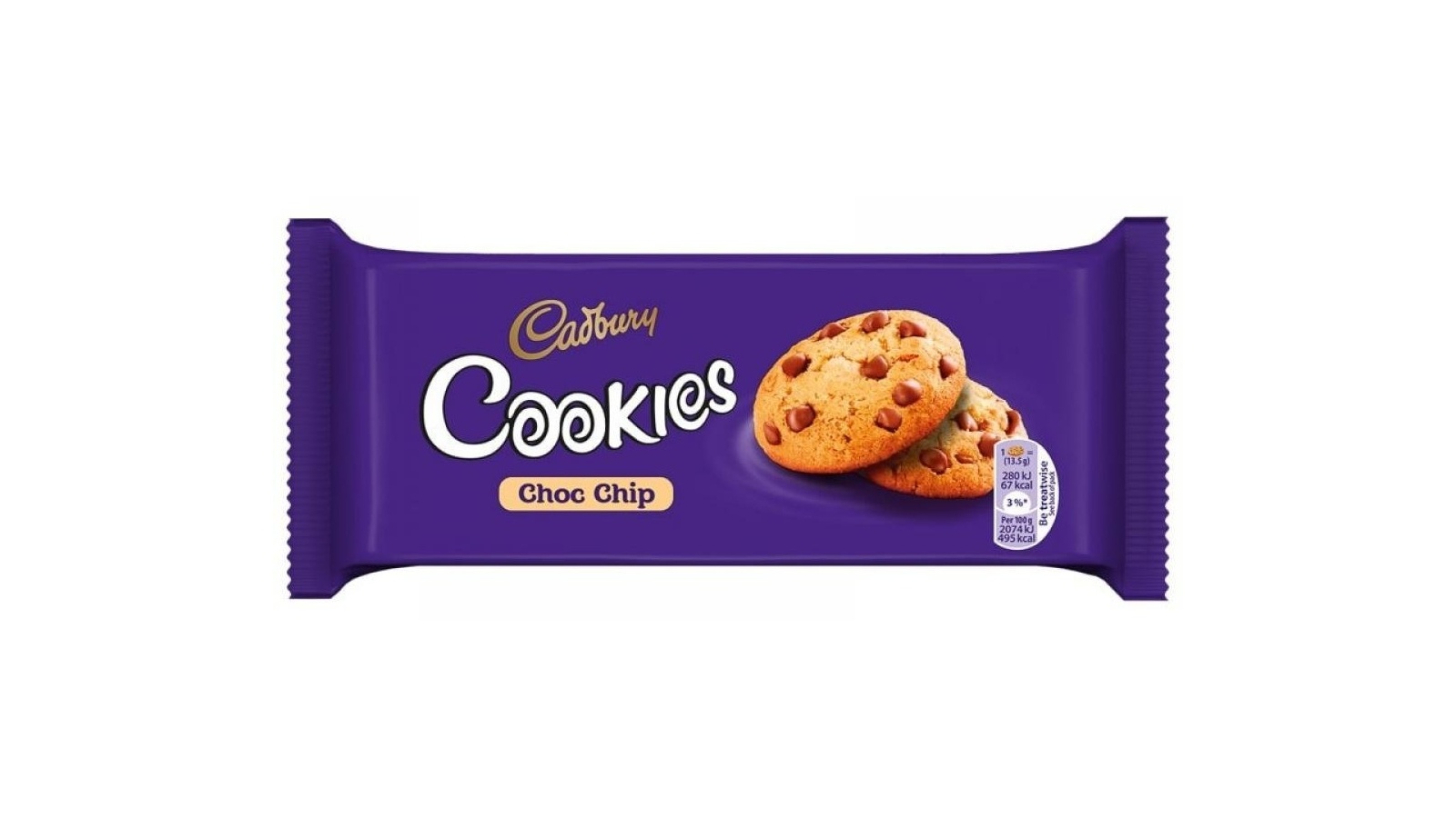CADBURY Cookies choc chip 135g - Cenoteka