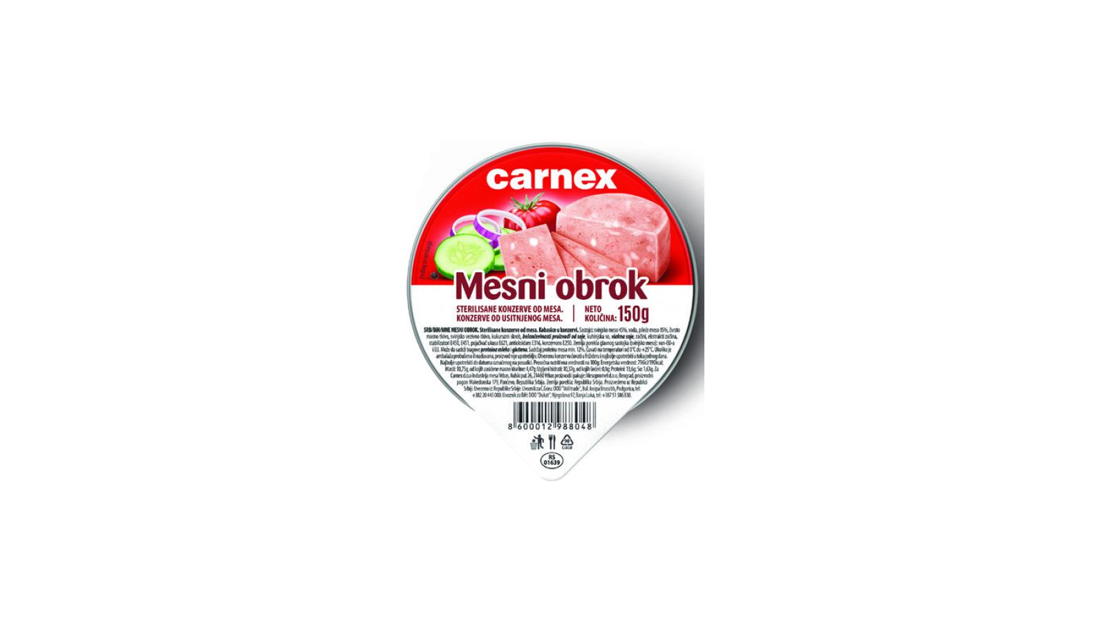 CARNEX Mesni obrok 150g - Cenoteka