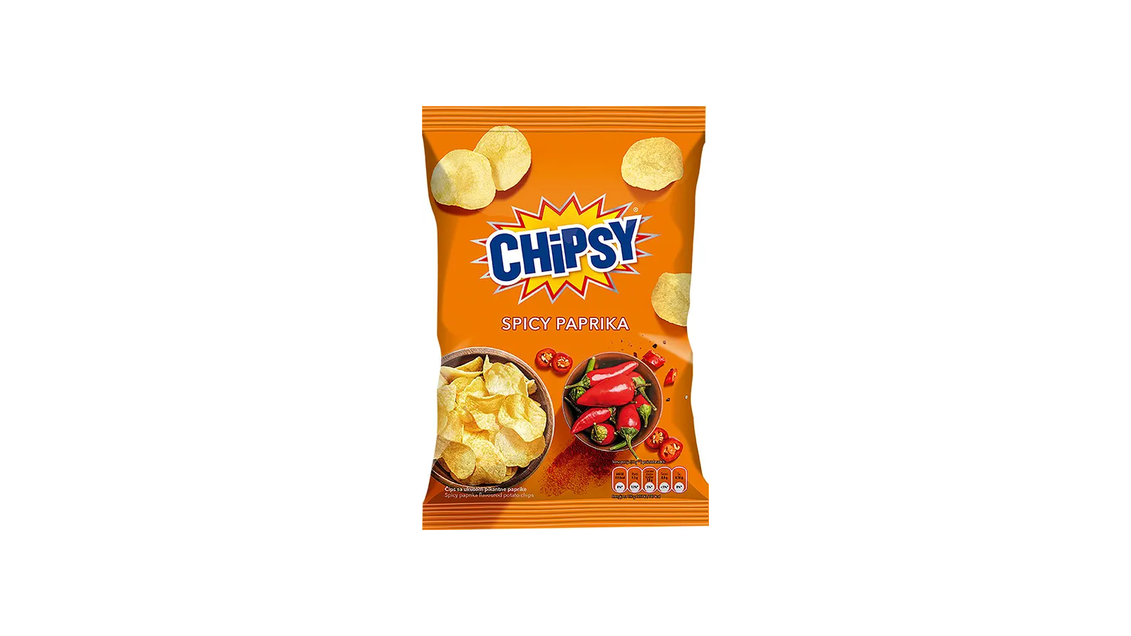 Čips CHIPSY spicy paprika 140g - Cenoteka