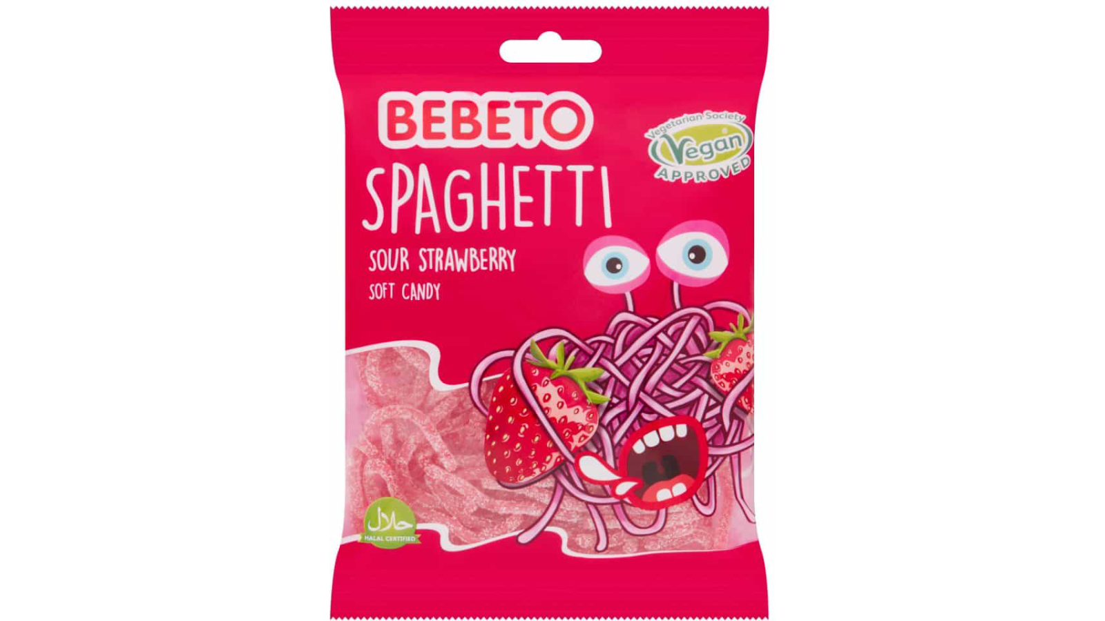 Gumene bombone BEBETO Spaghetti jagoda 80g - Cenoteka