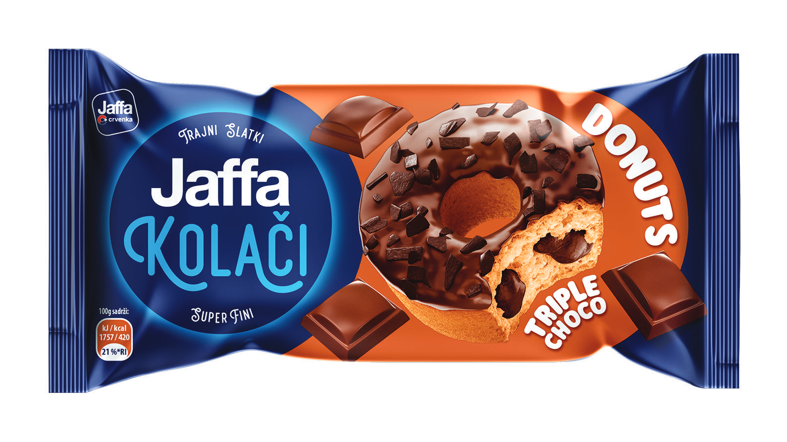 JAFFA Kolač Donuts triple choco 58g - Cenoteka