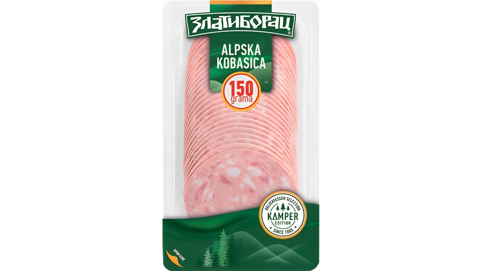 ZLATIBORAC Alpska kobasica kamper slajs 150g - Cenoteka
