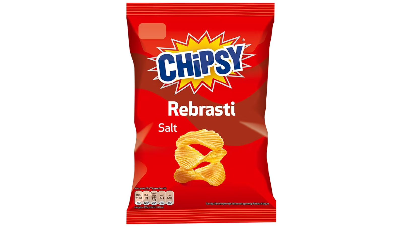 Čips CHIPSY rebrasti slani 95g - Cenoteka