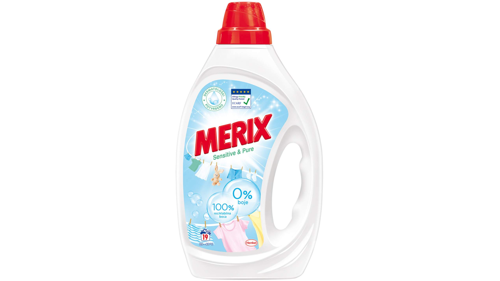 MERIX Sensitive & pure tečni deterdžent 19 pranja (855ml) - Cenoteka