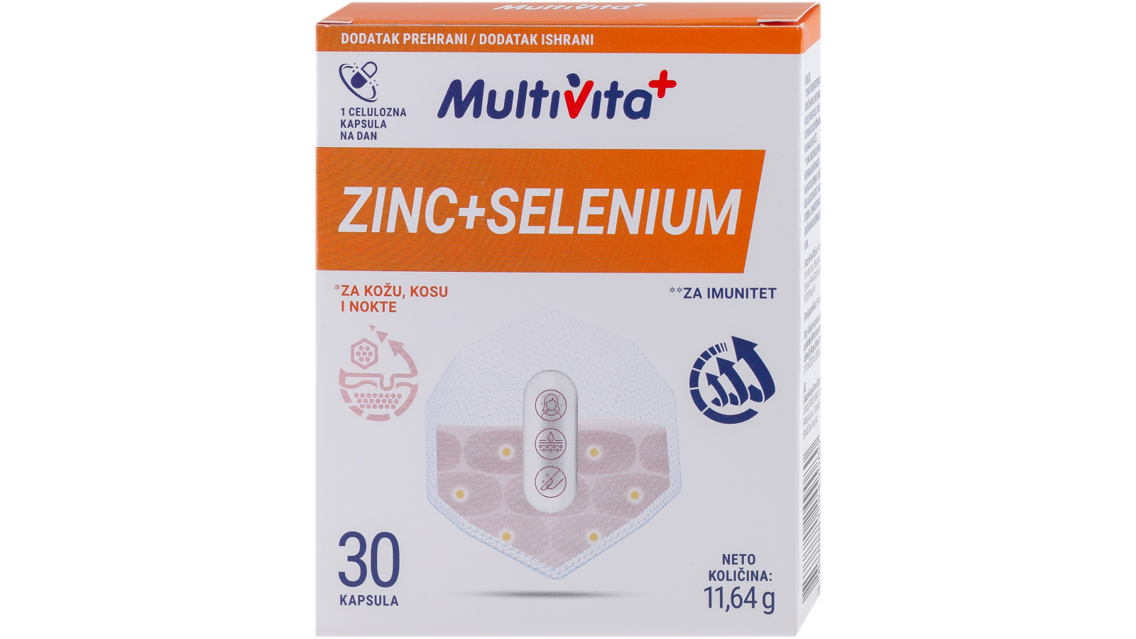 MULTIVITA Kapsule Cink + selenium 30kom - Cenoteka