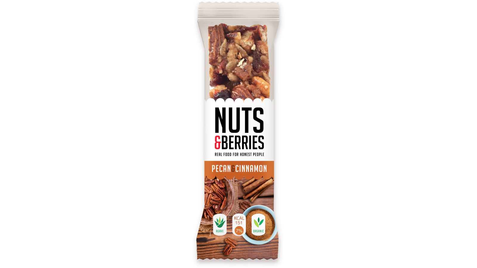 NUTS & BERRIES pecan & cinnamon bar 30g - Cenoteka