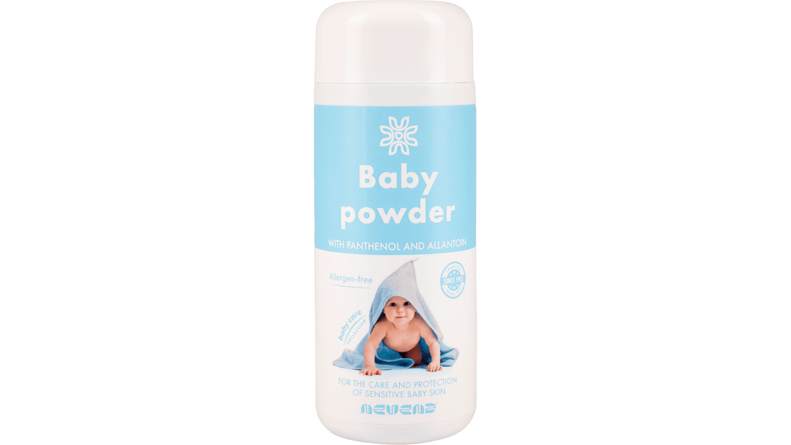 Puder za bebe NEVENA Baby plavi 90g - Cenoteka