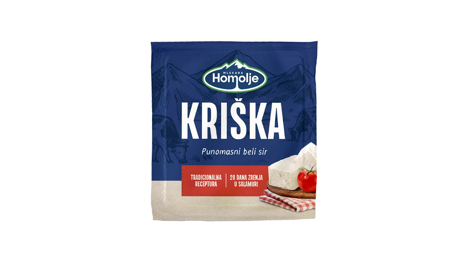 Sir beli MLEKARA HOMOLJE Kriška 250g - Cenoteka