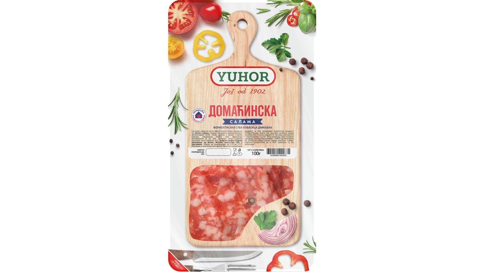 YUHOR Salama domaćinska slajs 100g - Cenoteka