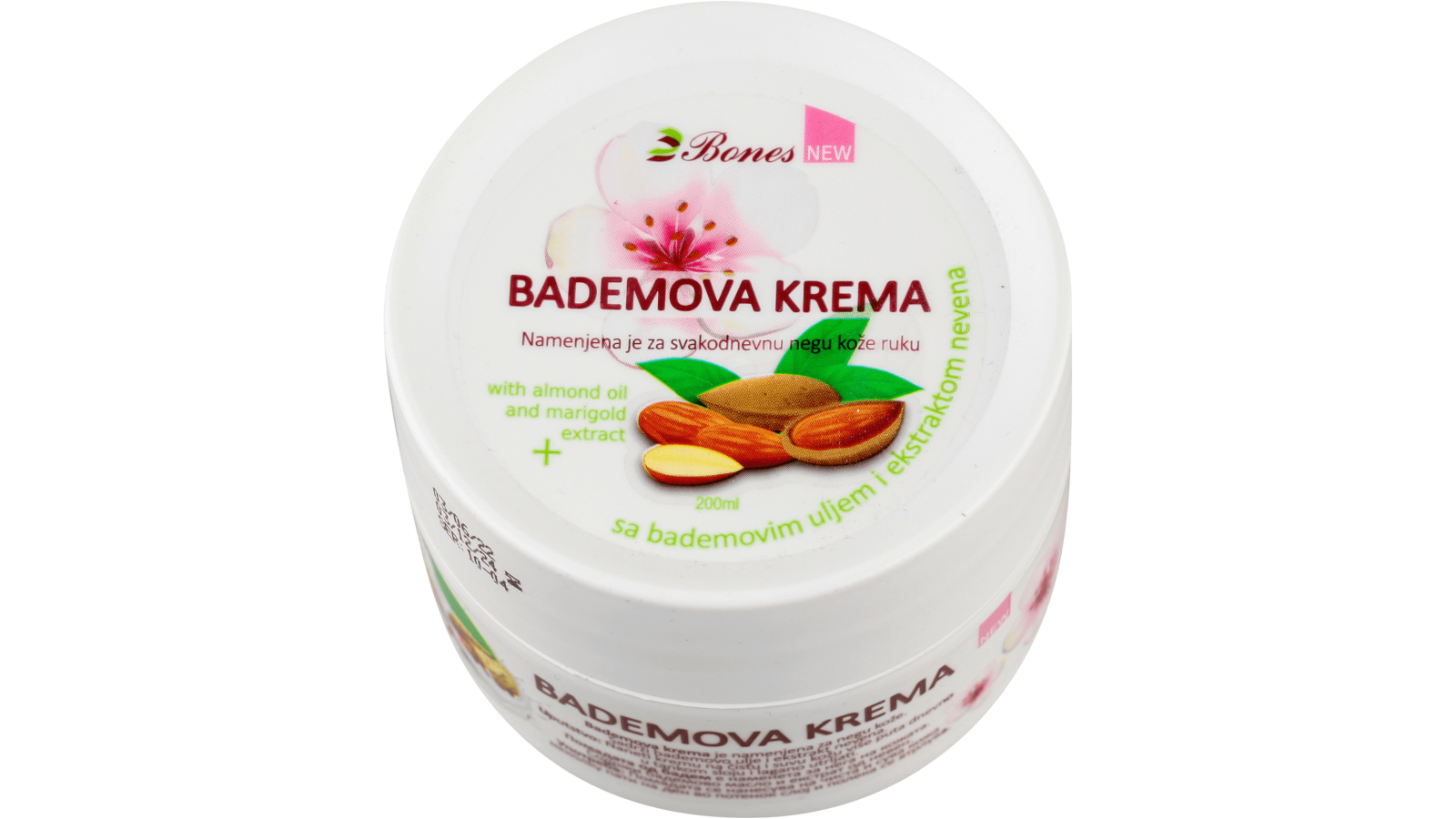 BONES Bademova krema za ruke 200ml - Cenoteka