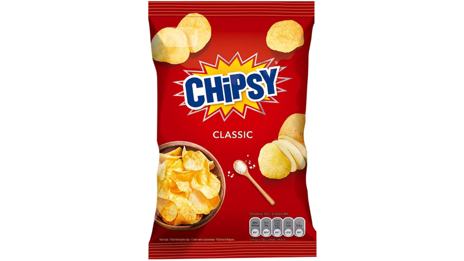 Čips Chipsy classic slani 25g - Cenoteka