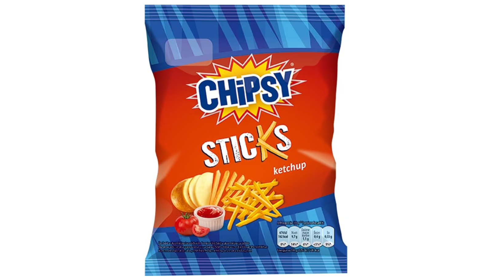 Čips Chipsy ketchup štapići 60g - Cenoteka