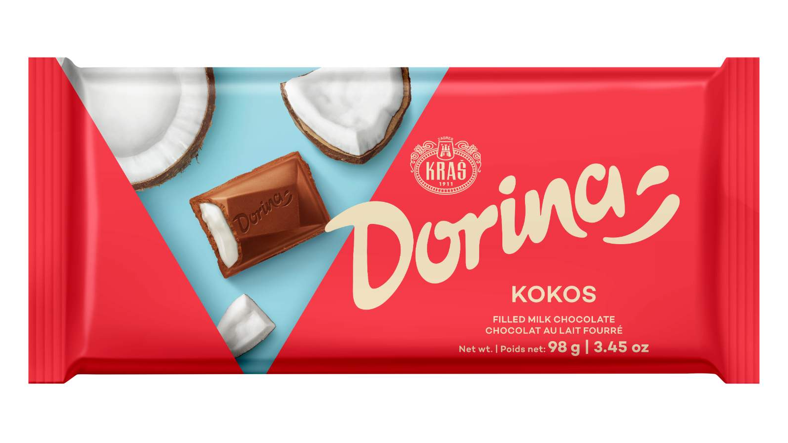 Čokolada DORINA kokos 98g - Cene i Akcije