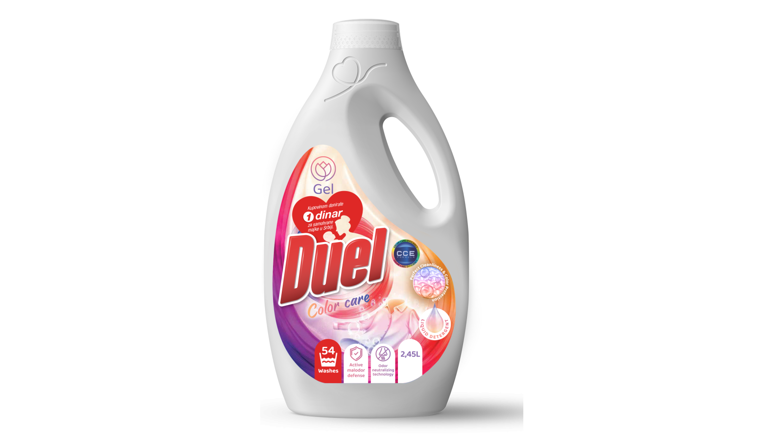 DUEL Gel color care tečni deterdžent 54 pranja (2,45l) - Cenoteka