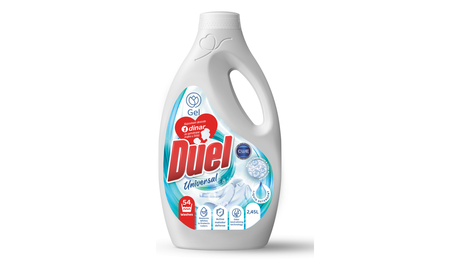 DUEL Gel universal tečni deterdžent 54 pranja (2,45l) - Cenoteka