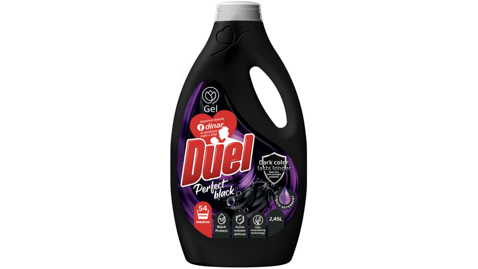 DUEL perfect black tečni deterdžent 54 pranja (2,45l) - Cenoteka