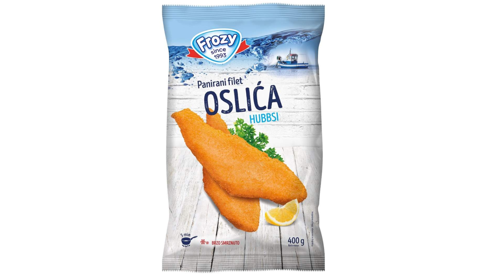 FROZY panirani filet oslića hubbsi 400g - Cenoteka