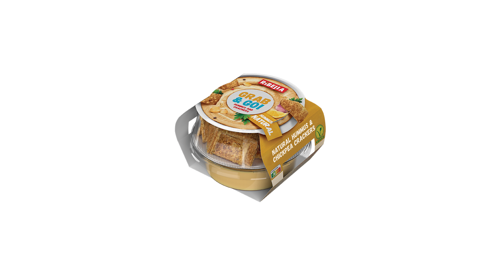 Hummus RIBELLA grab&go natural 130g - Cenoteka