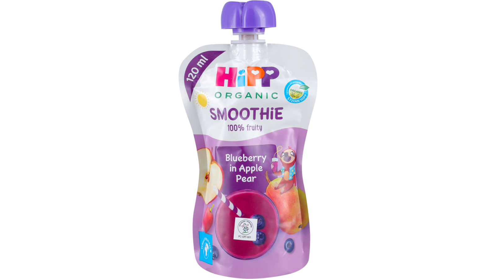 HIPP Bio smoothie borovnica jabuka kruška 120ml - Cenoteka