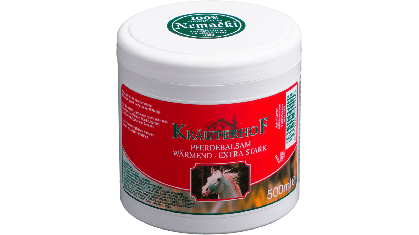 Konjski balzam KRAUTERHOF sa efektom zagrevanja 500ml - Cenoteka
