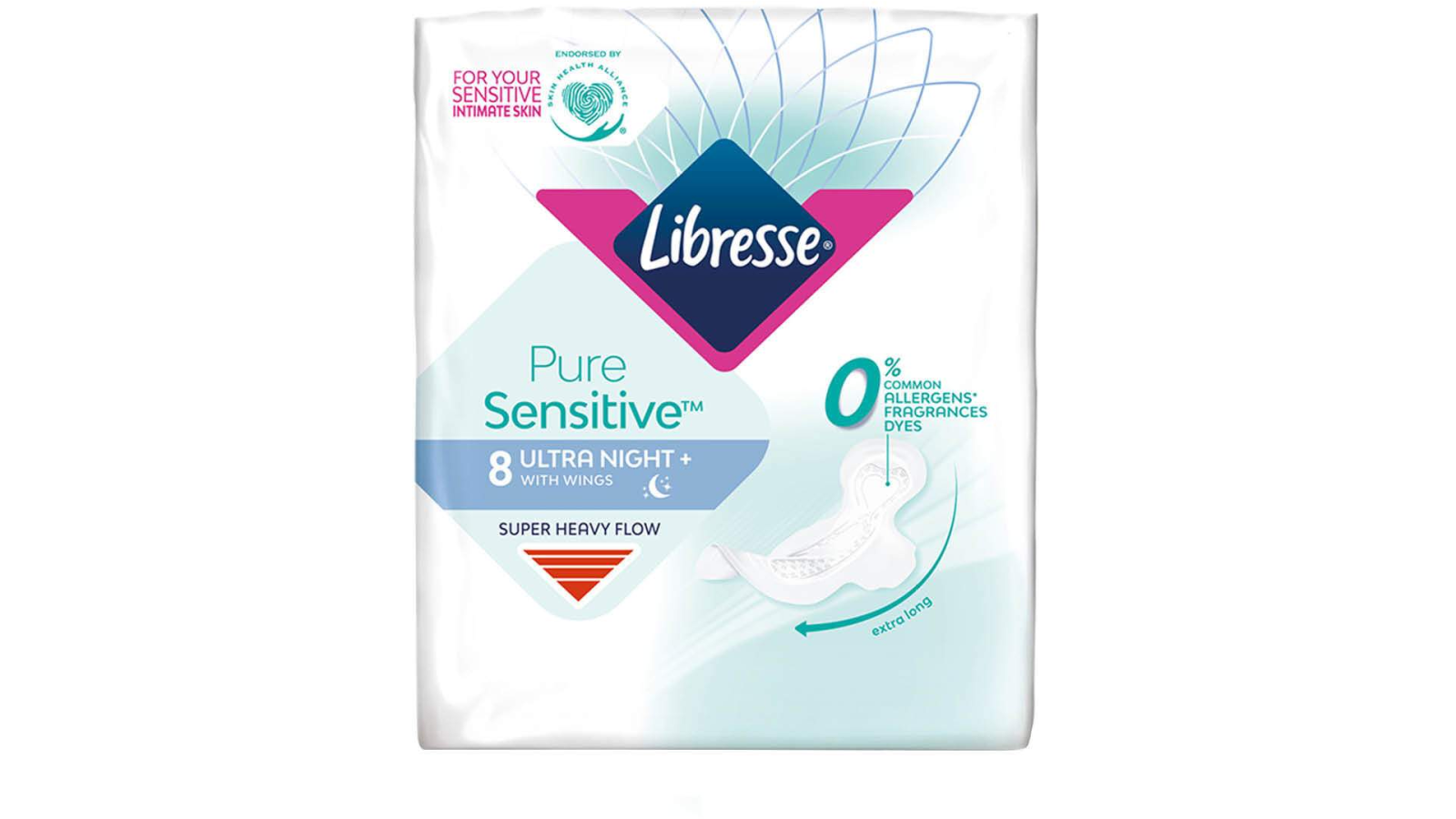 LIBRESSE pure sensitive ultra night higijenski ulošci 8kom - Cenoteka