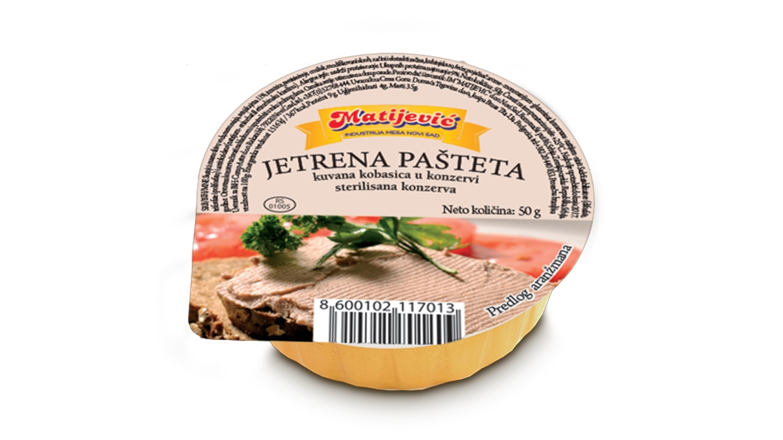 MATIJEVIĆ jetrena pašteta 50g - Cenoteka