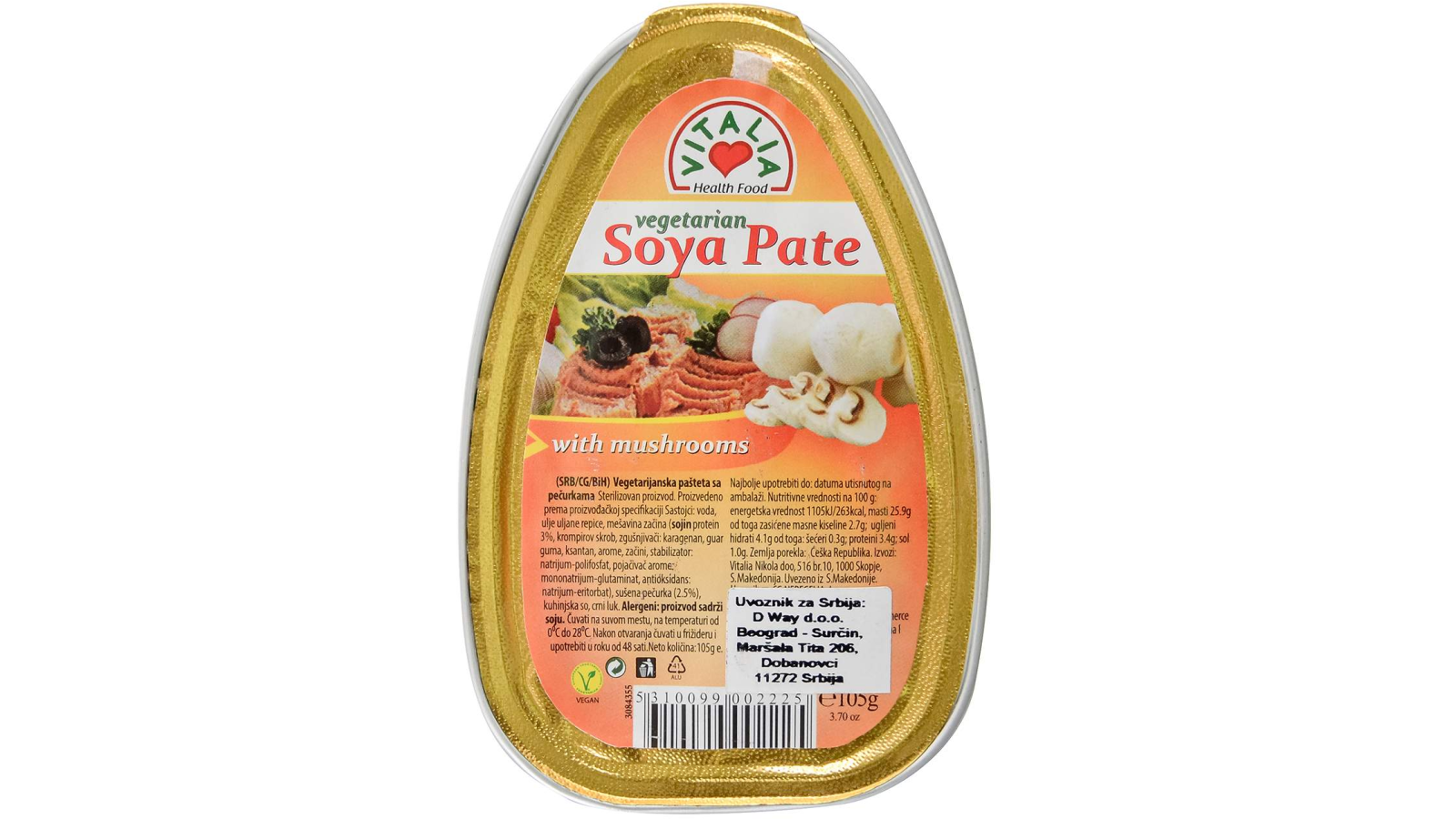 VITALIA pašteta soja pečurke 105g - Cenoteka