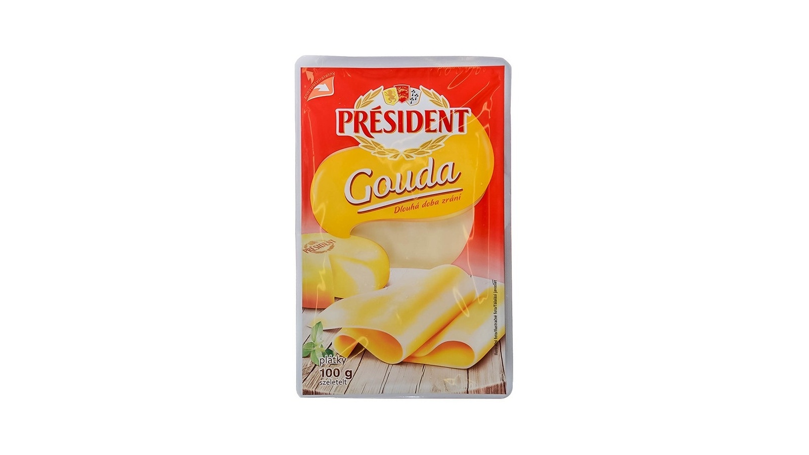 PRESIDENT Gauda slajs 100g - Cenoteka