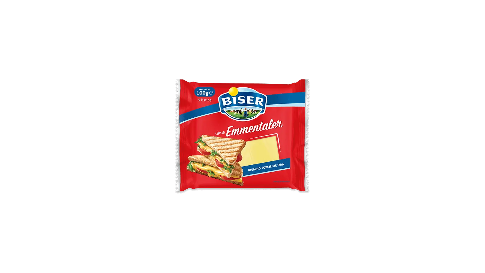 Topljeni sir BISER emmentaler 100g - Cenoteka