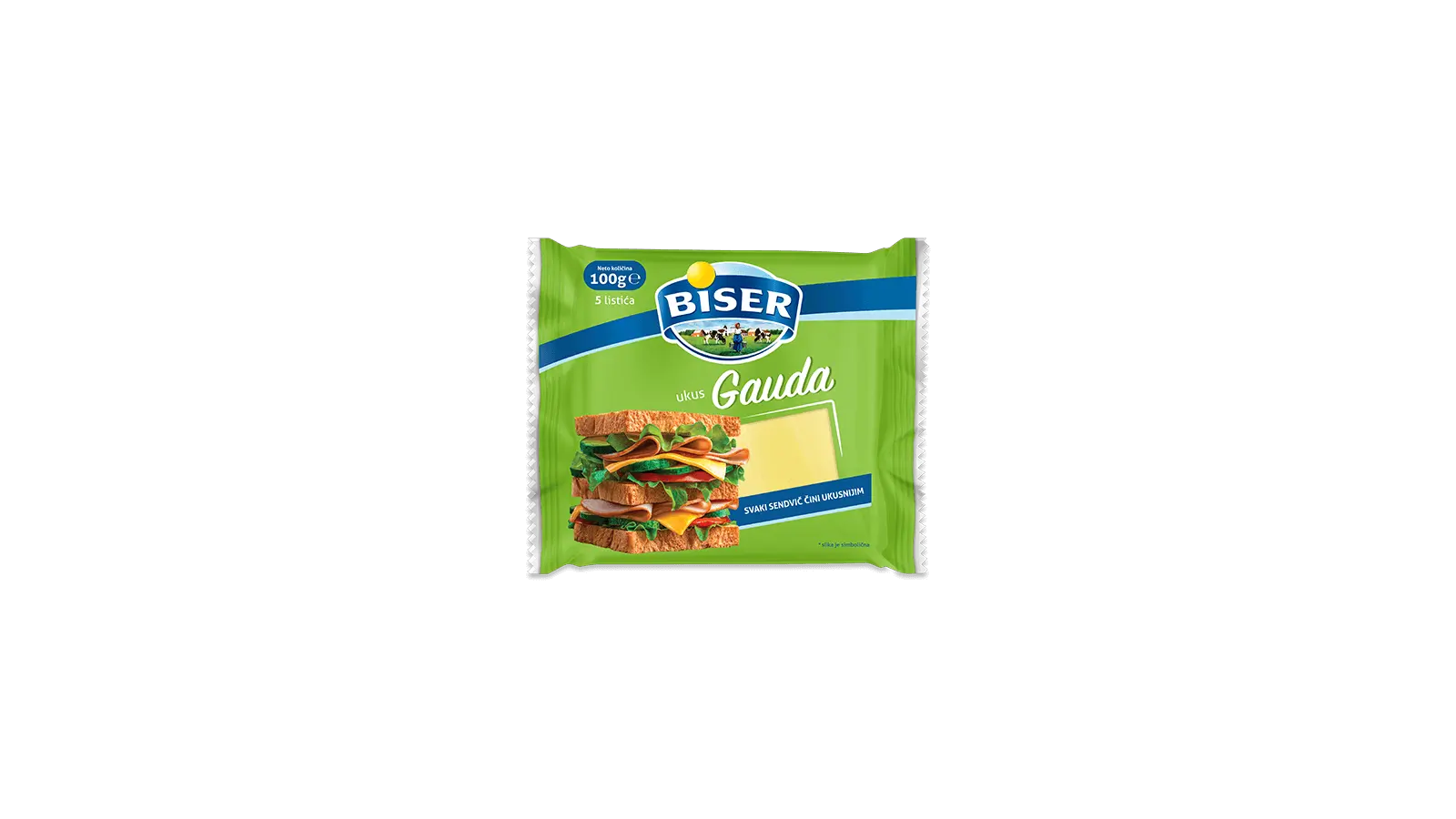 Topljeni sir gauda BISER 100g - Cenoteka
