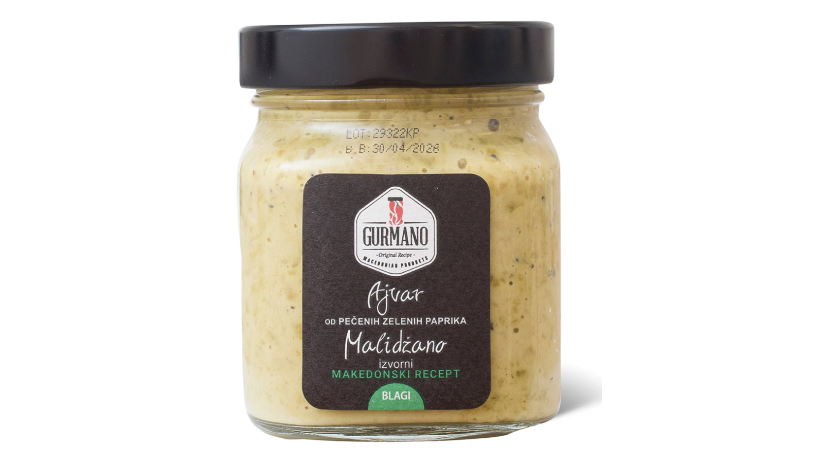 Ajvar GURMANO malidžano pečena zelena paprika 300g - Cenoteka