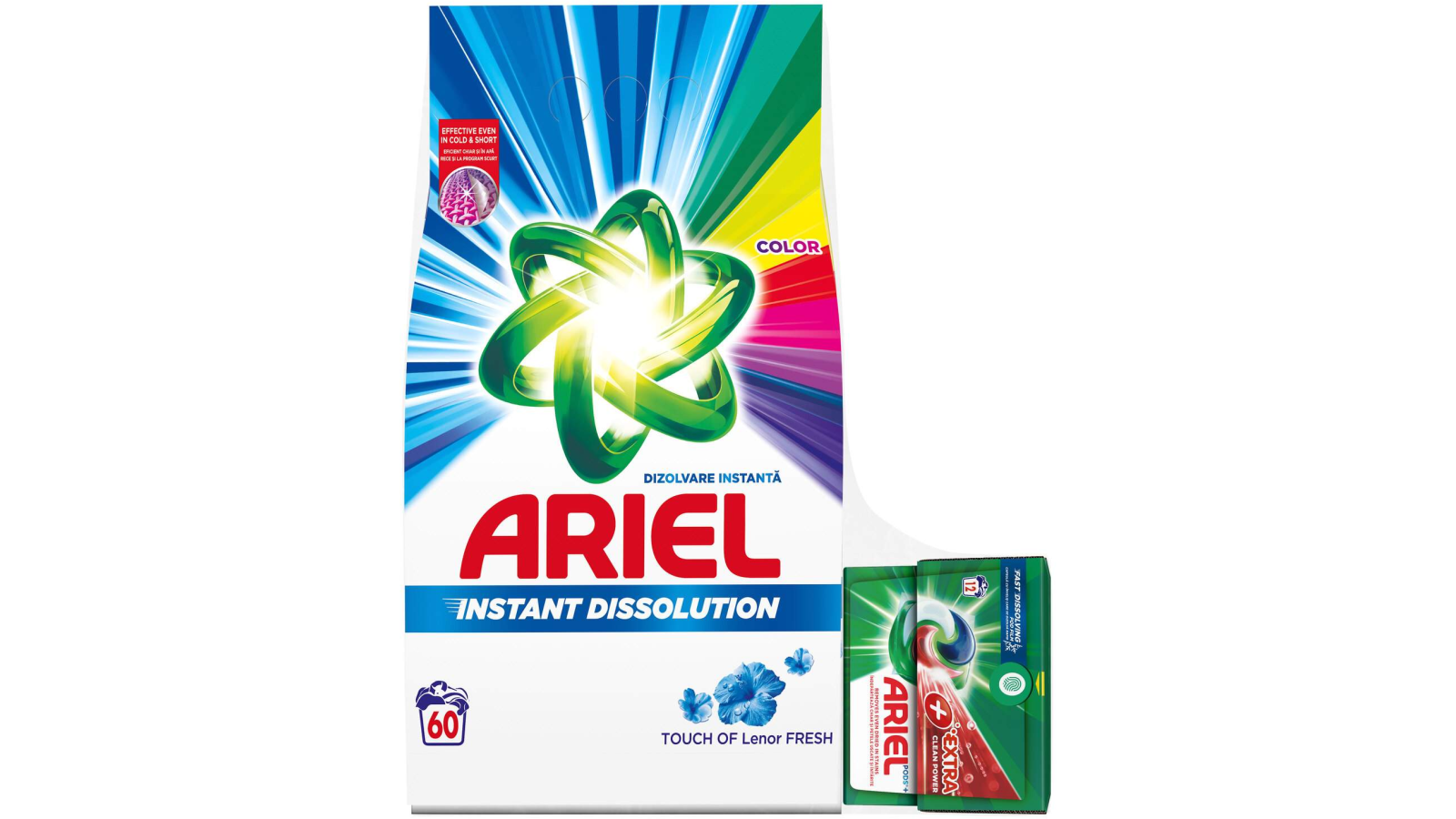 ARIEL color 60 pranja (4,5kg) + ARIEL PODS extra clean power 12kom ...
