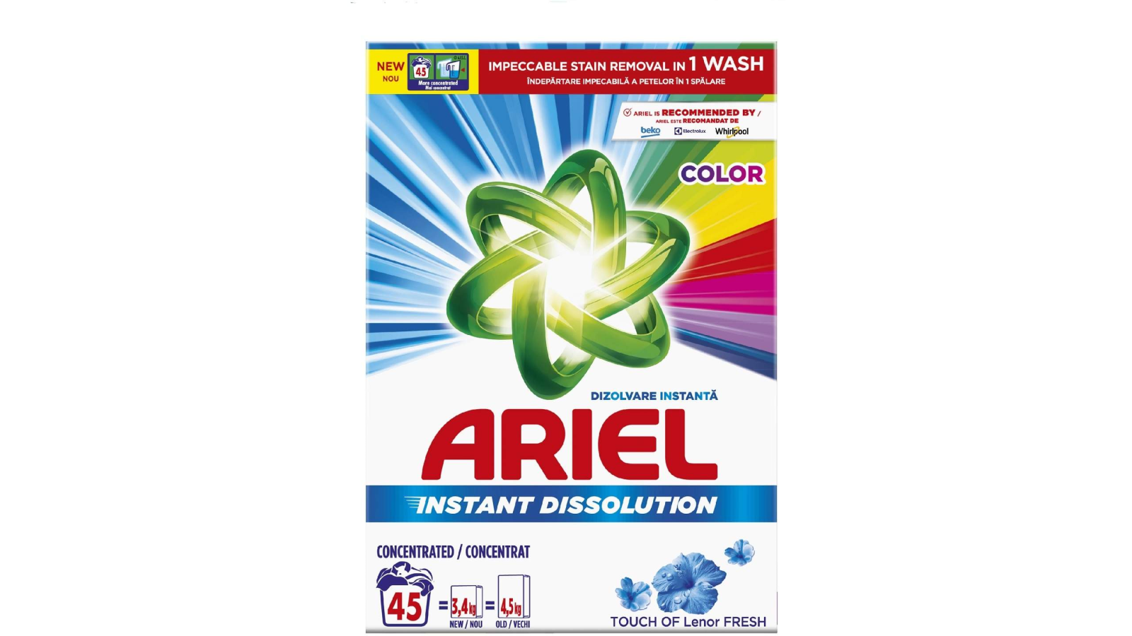 ARIEL Color Touch of Lenor 45pranja (3,375kg) - Cenoteka