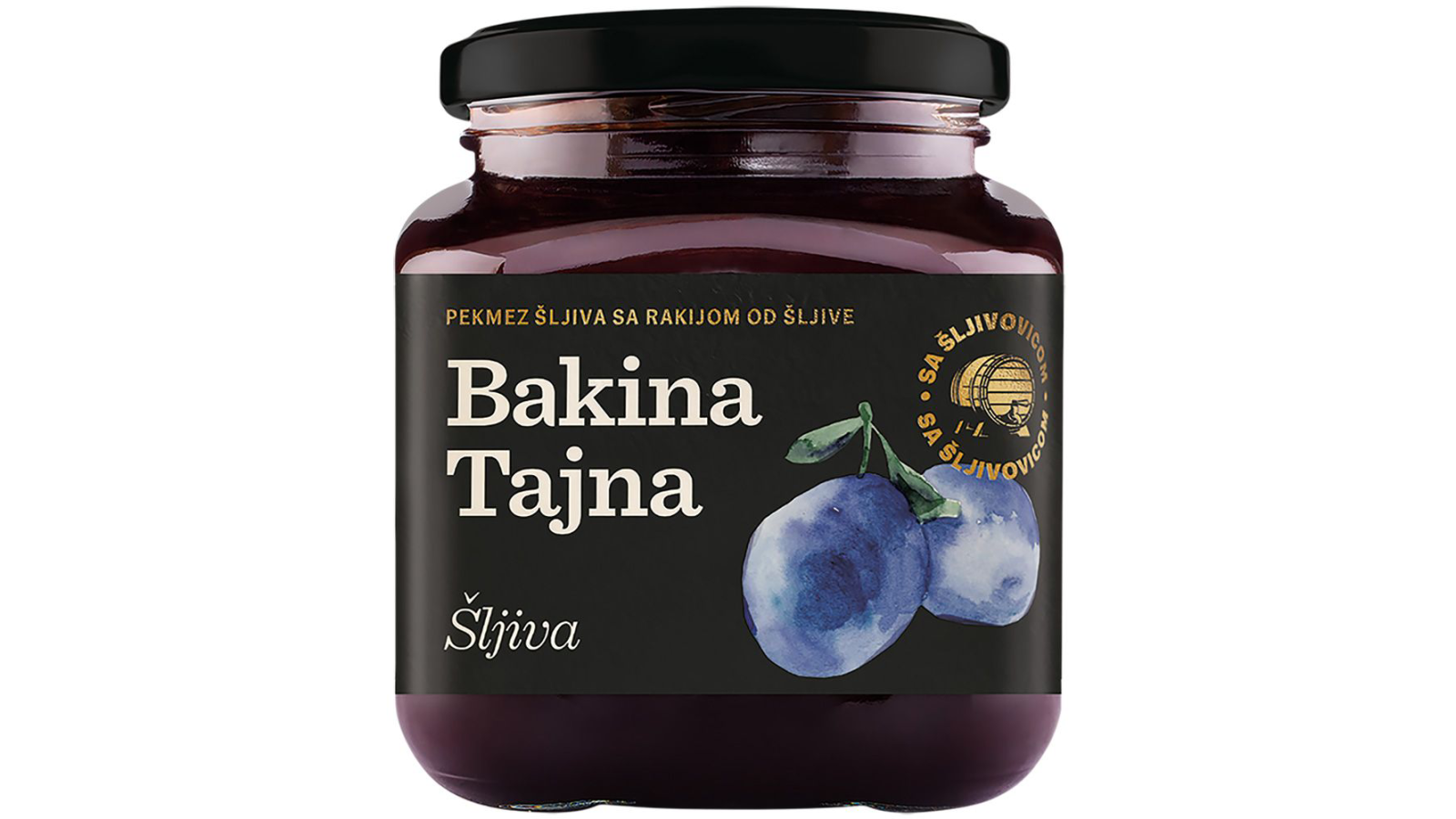 BAKINA TAJNA džem šljiva sa dodatkom rakije 240g - Cenoteka