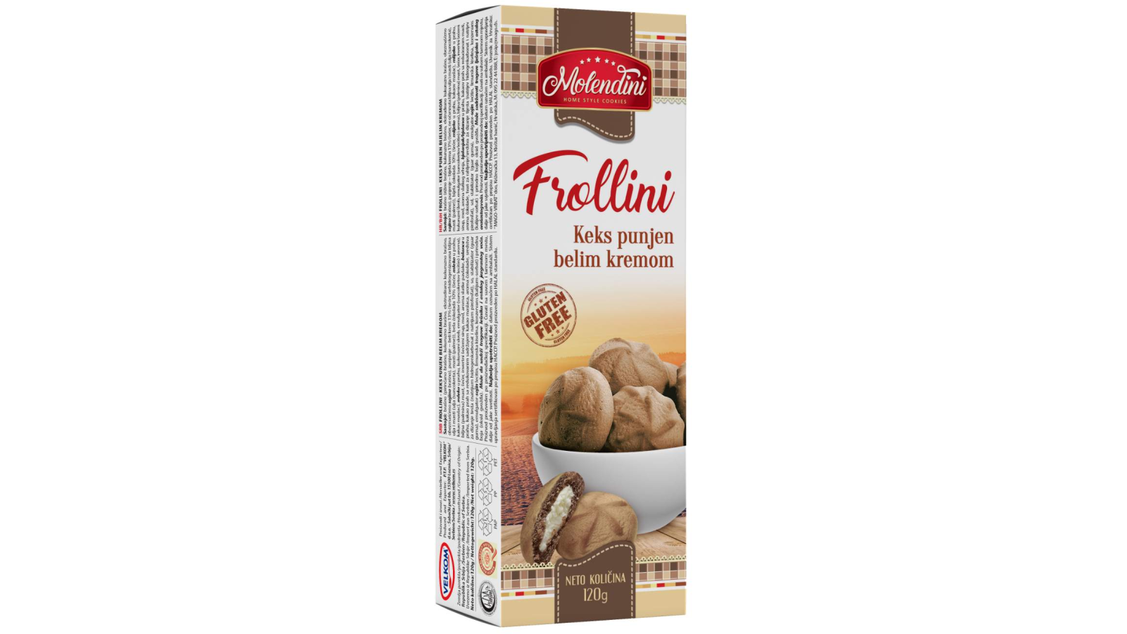 FROLLINI keks sa kremom bez glutena 120g - Cenoteka