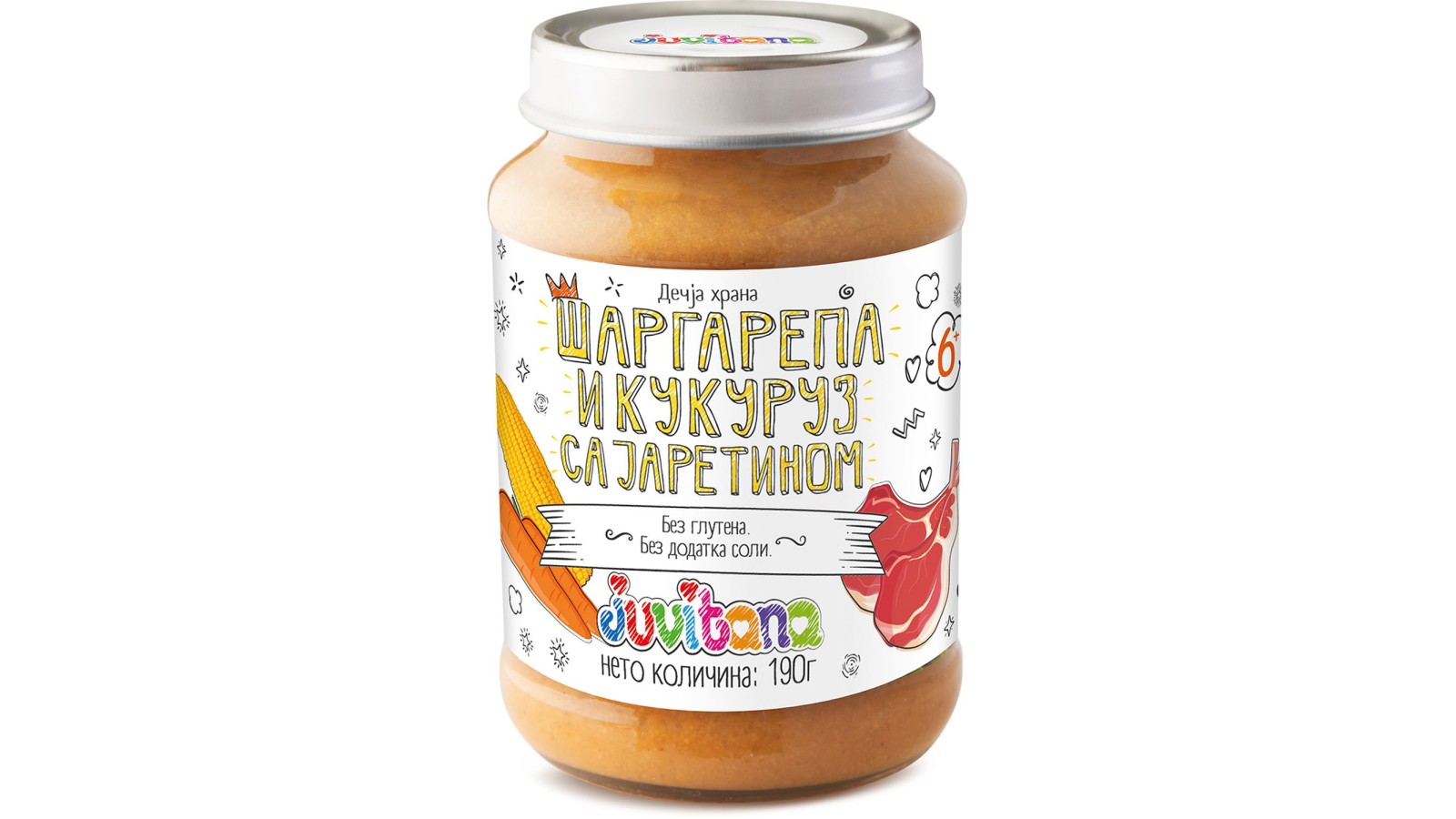 JUVITANA kašica šargarepa kukuruz jaretina 190g - Cenoteka