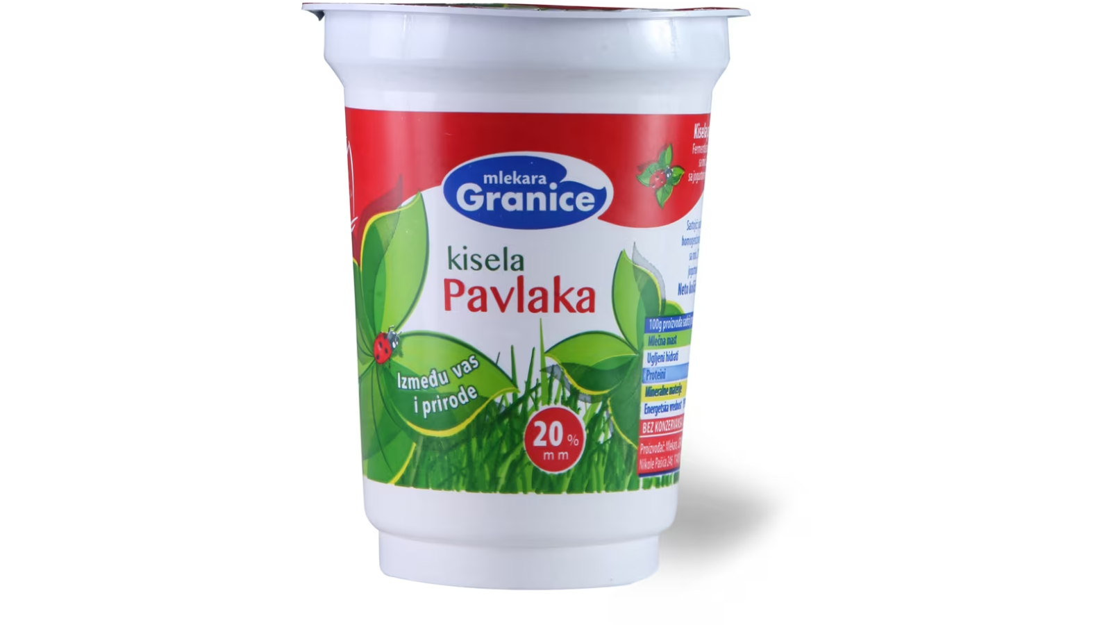 Kisela pavlaka GRANICE 20%mm 400g - Cenoteka