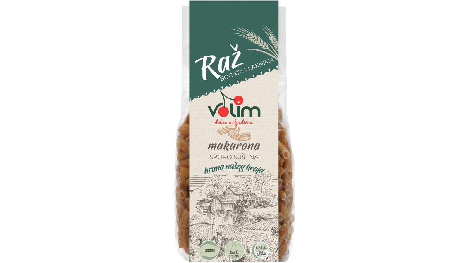 Makarone od raži VOLIM 250g - Cenoteka