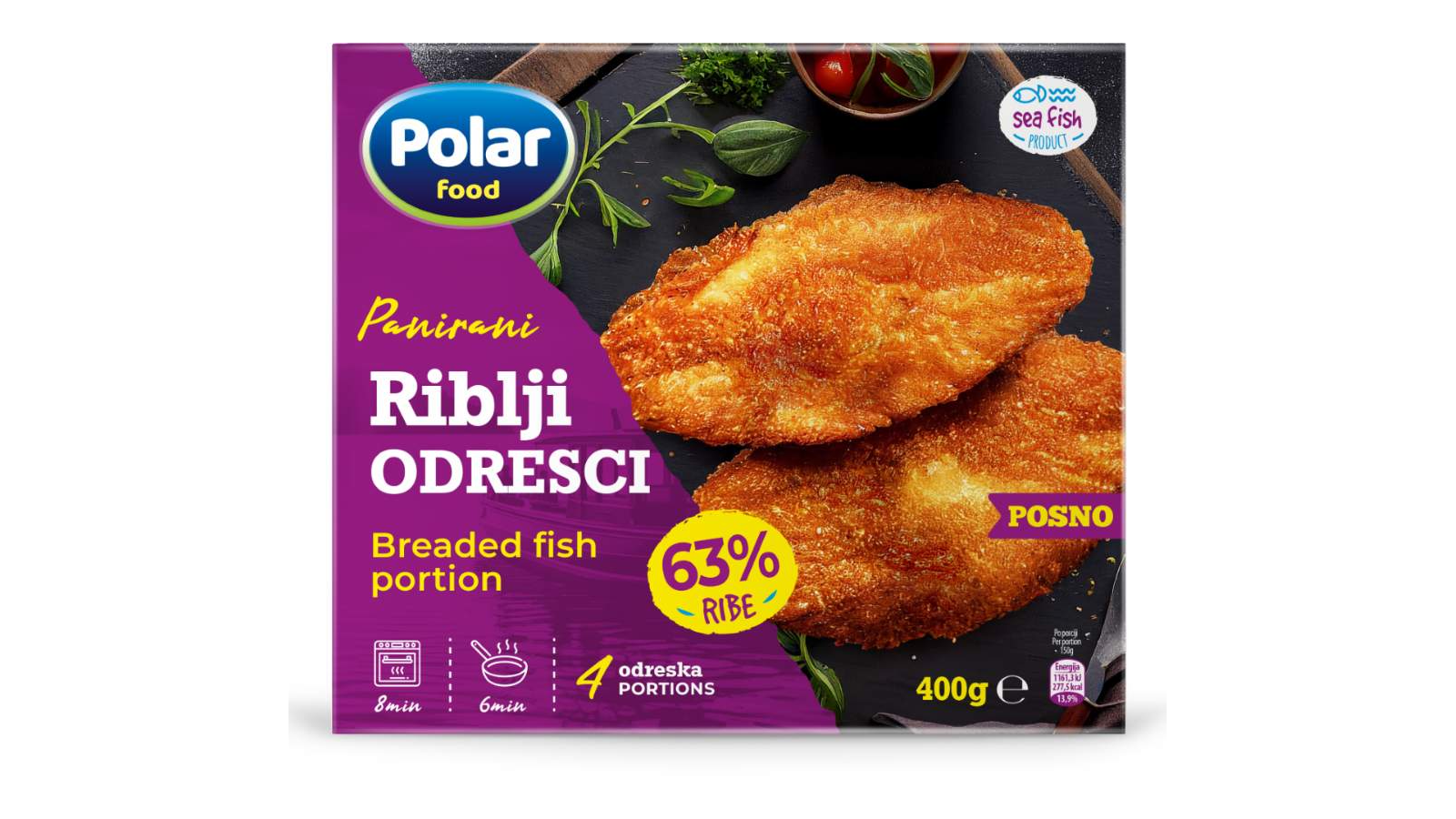 POLAR FOOD panirani riblji odresci 400g - Cenoteka
