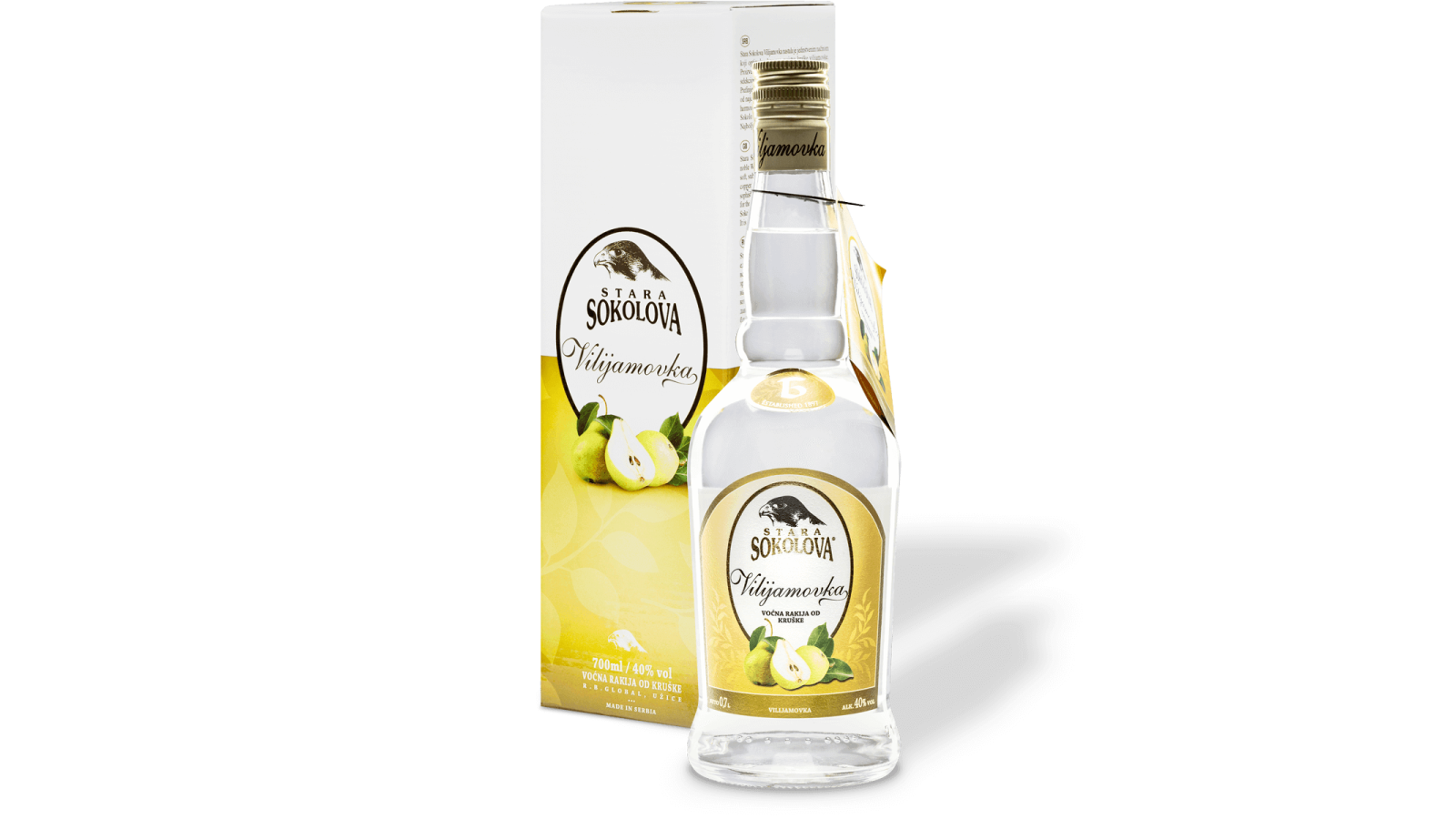 Rakija STARA SOKOLOVA viljamovka 0,7l - Cenoteka