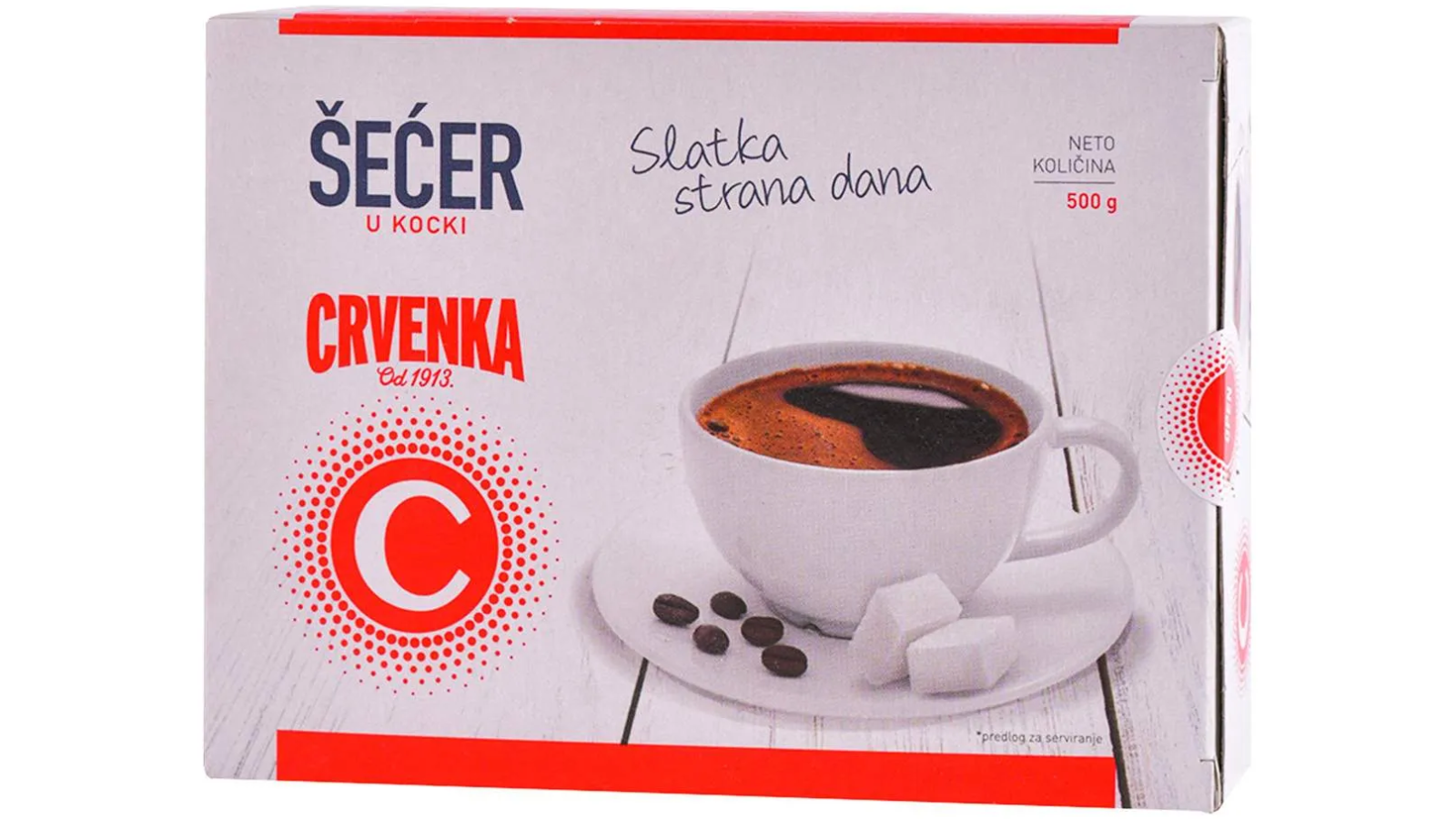 Šećer CRVENKA kocka 500g - Cenoteka