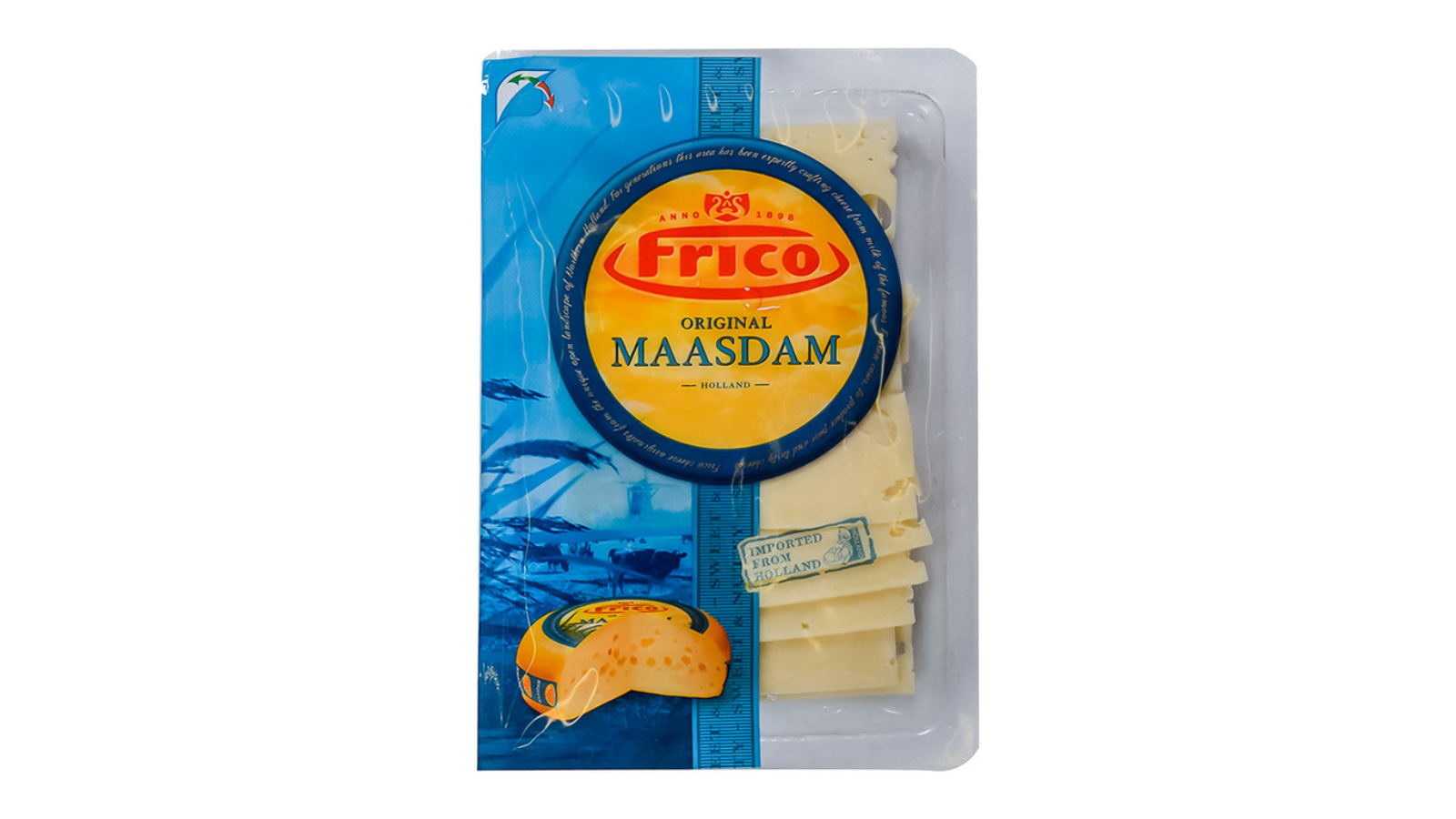 FRICO maasdam sir 45%mm slajs 150g - Cenoteka