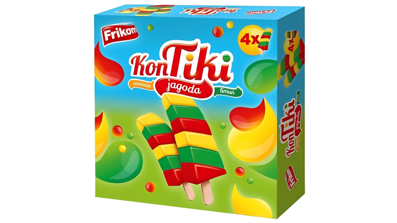 Sladoled FRIKOM Kontiki jagoda multipack 4x70ml - Cenoteka