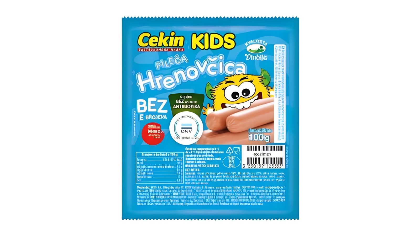 Viršle CEKIN kids hrenovke 100g - Cenoteka