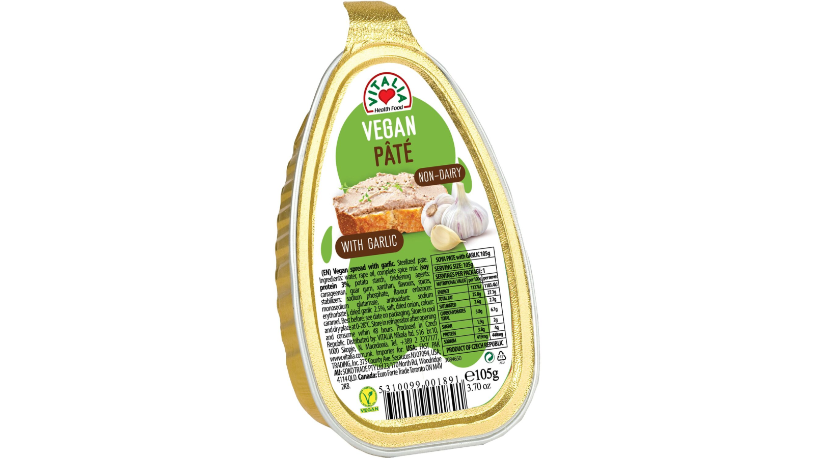 VITALIA Veganska pašteta beli luk 105g - Cenoteka