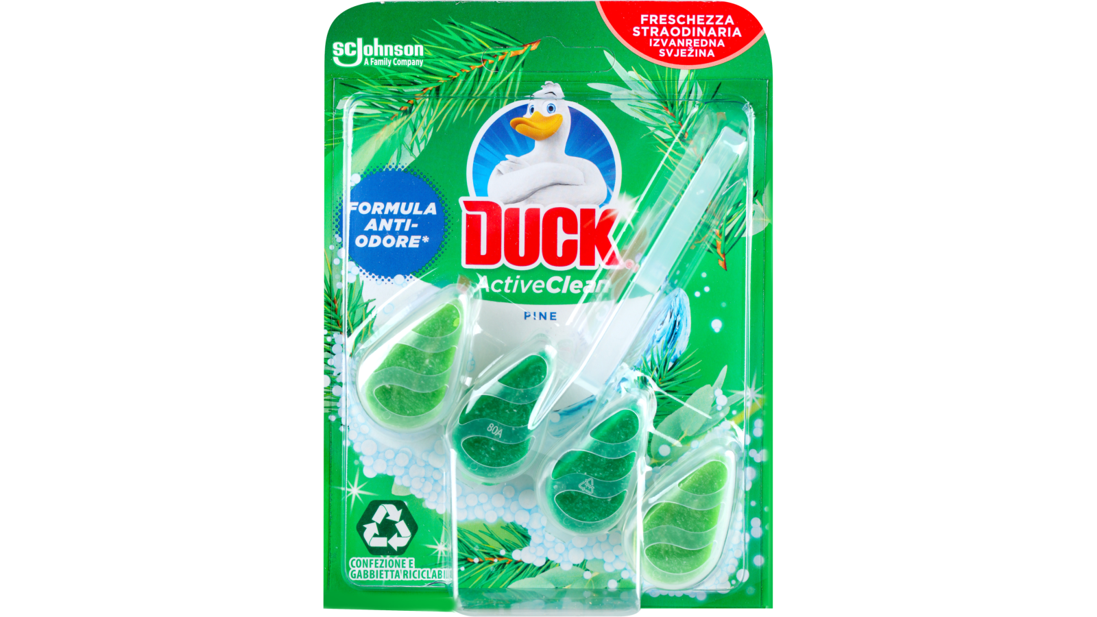 WC osveživač DUCK active clean pine 38g - Cenoteka