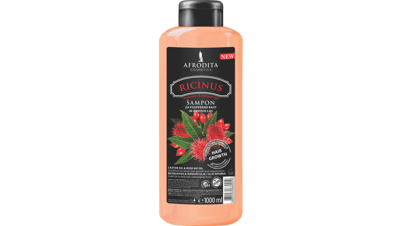 Šampon AFRODITA ricinus 1l - Cenoteka