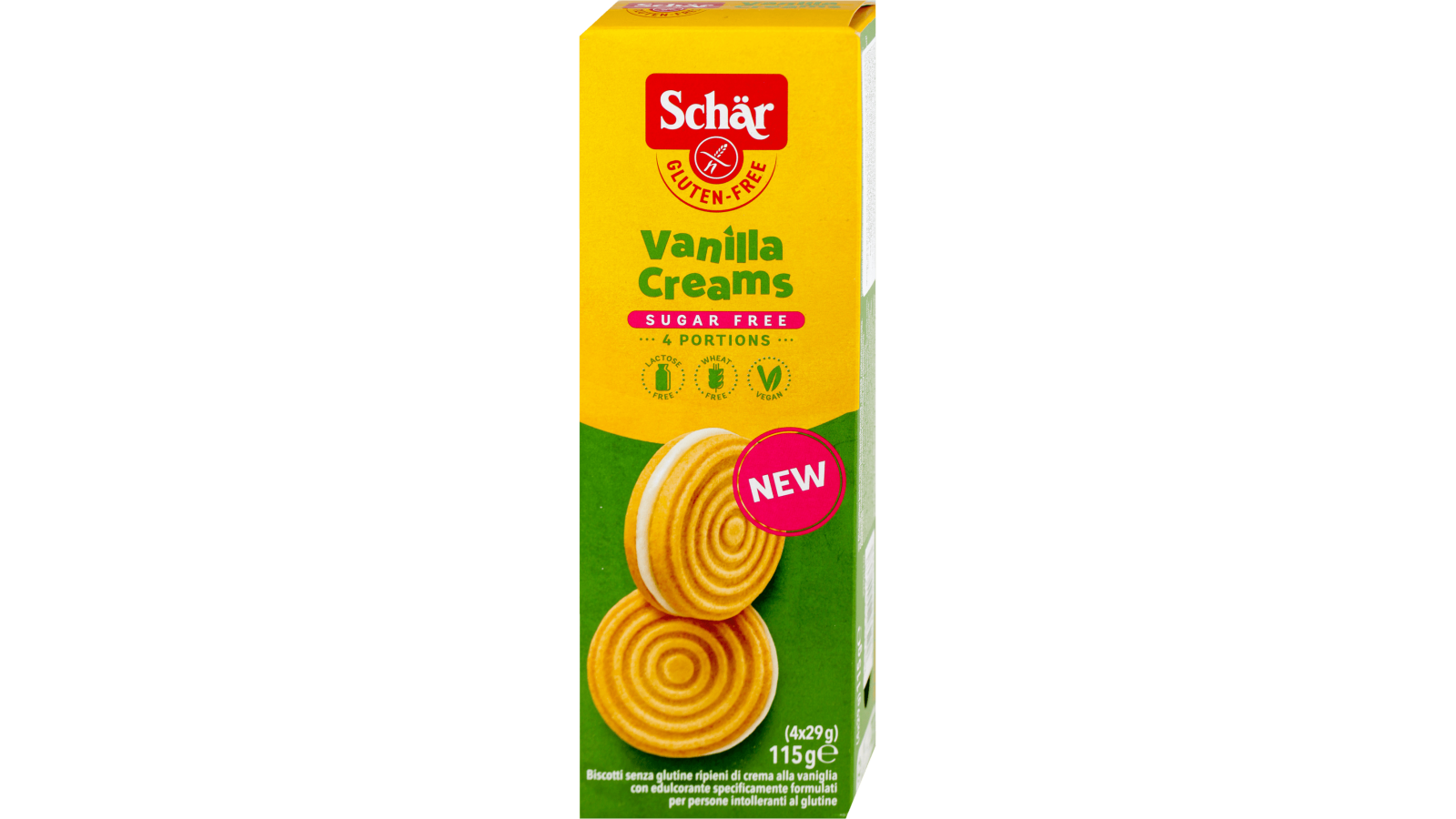 Bezglutenski keks vanila bez šećera SCHAR 115g - Cenoteka