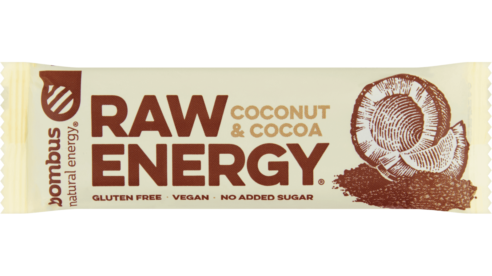 BOMBUS raw energy bar kokos i kakao 50g - Cenoteka